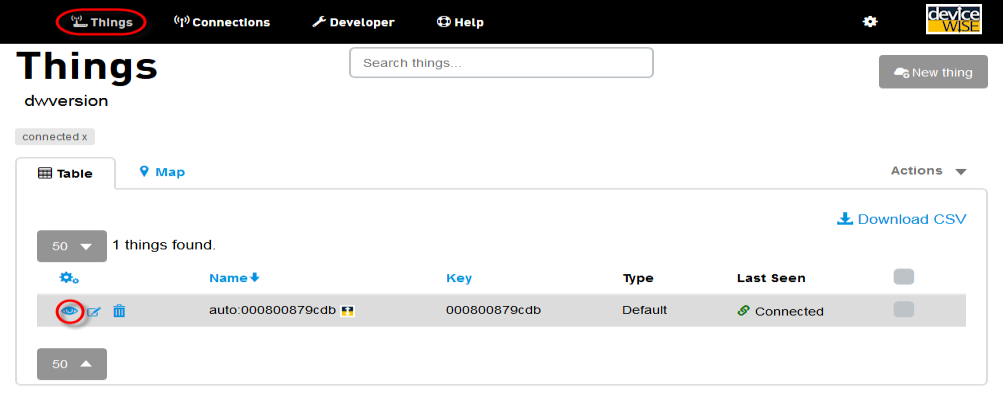Verifying the Asset Gateway is connected to the Management Portal