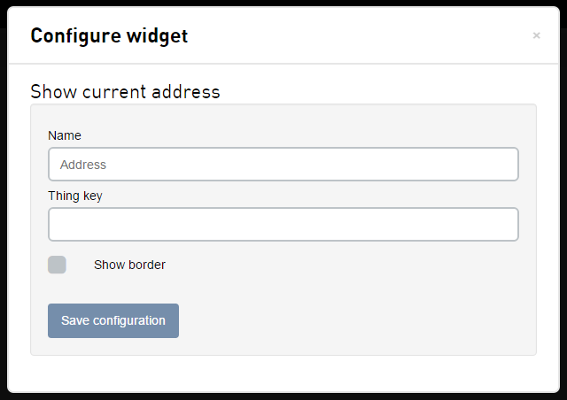 Show current address