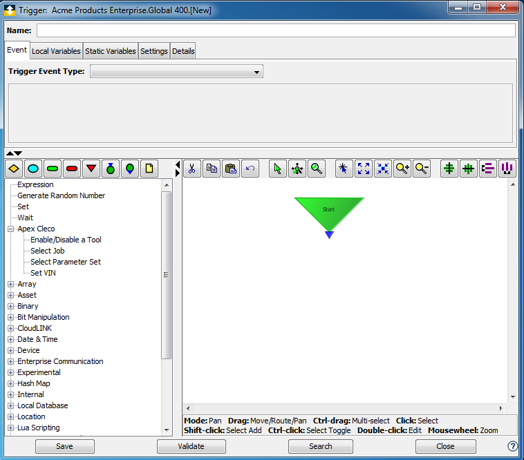 Apex Cleco trigger actions