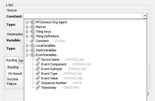 MTConnect Event trigger event