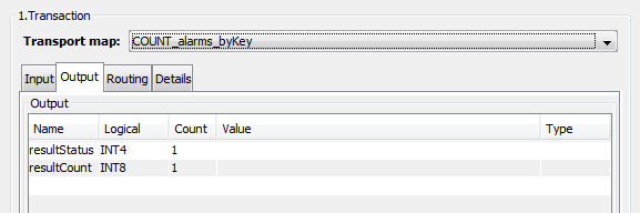 Transport map for MongoDB Count