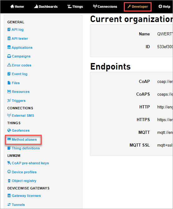 Viewing a Method Alias