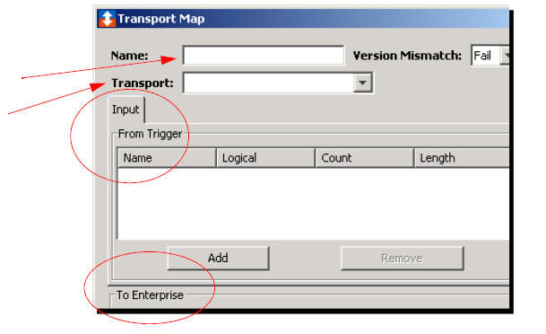 Reviewing the Transport Map window