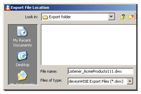 Exporting a single listener