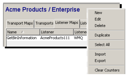 Using the Listener Maps tab