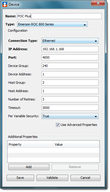 Using The Workbench To Define An Roc Plus Device 9018