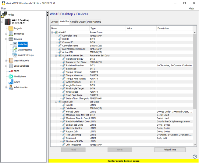 Using The Variables Window To Access Atlas Copco Device Variables 1576