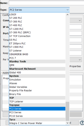 Using the Workbench to define a Toyopuc device