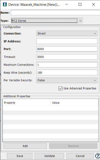 Using the Workbench to define a Toyopuc device