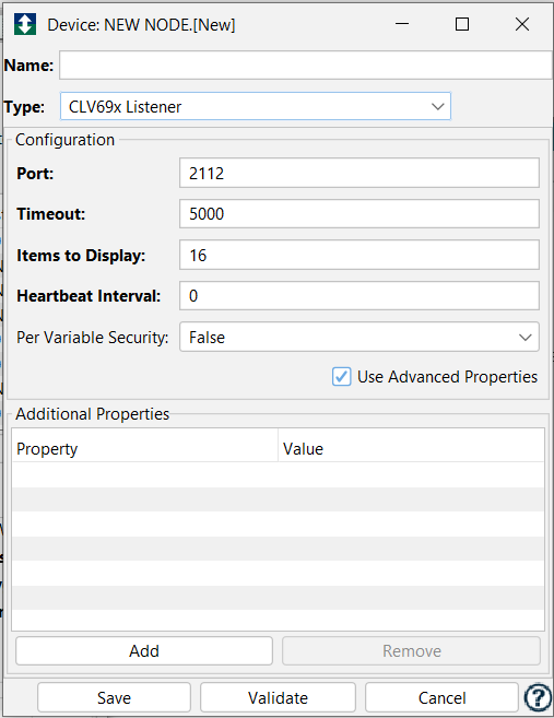 Using the Workbench to Define a Sick CLV Listener device