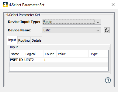 Select Parameter Set