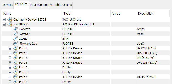 Using The Variables Window To Access Ifm Io Link Master Device Variables