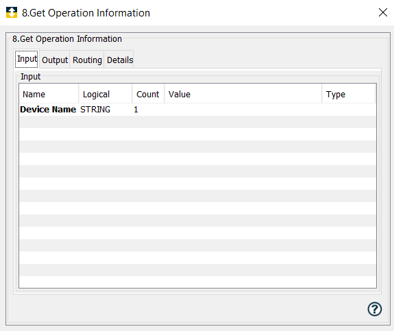 Get Operation Information