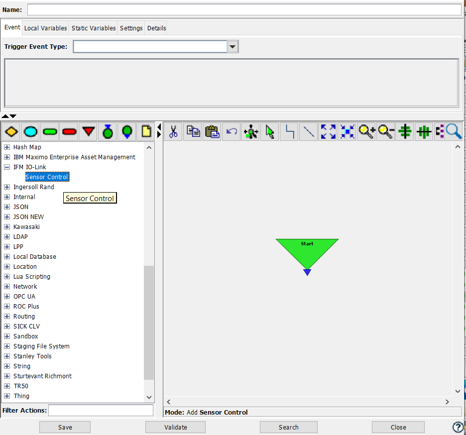 IFM IO-Link Master Driver Trigger Actions