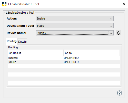 Enable Disable a Tool