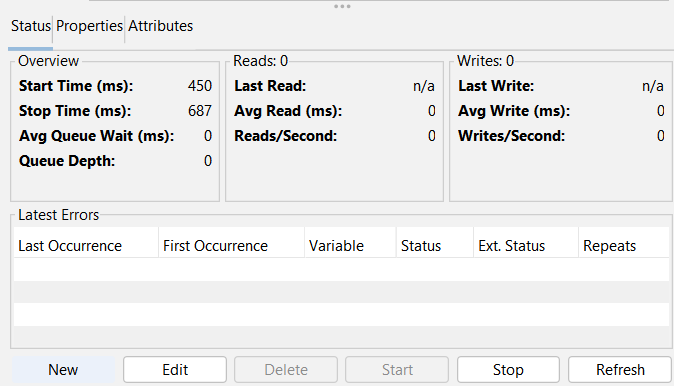 Displaying Runtime Status And Attributes For An Opc Ua Client Device