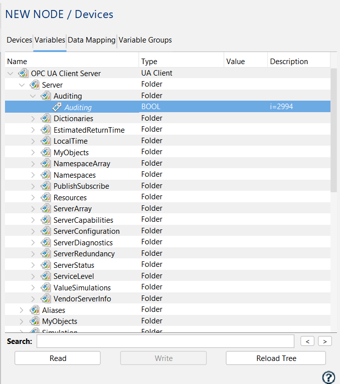 Using The Variables Window To Access The Opc Ua Client Server Tags 0418