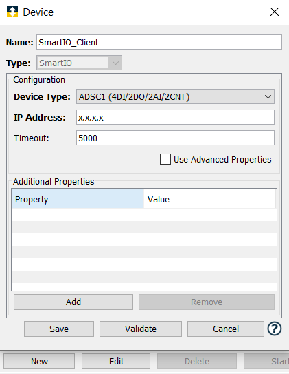 Using The Workbench To Define A Smartio Client Device