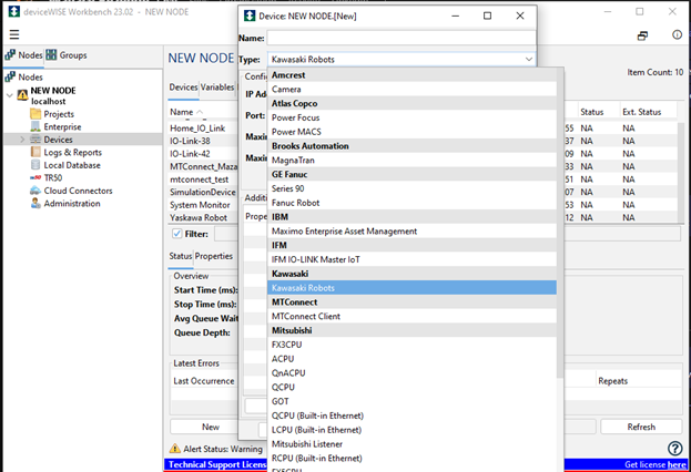 Defining a Kawasaki Device