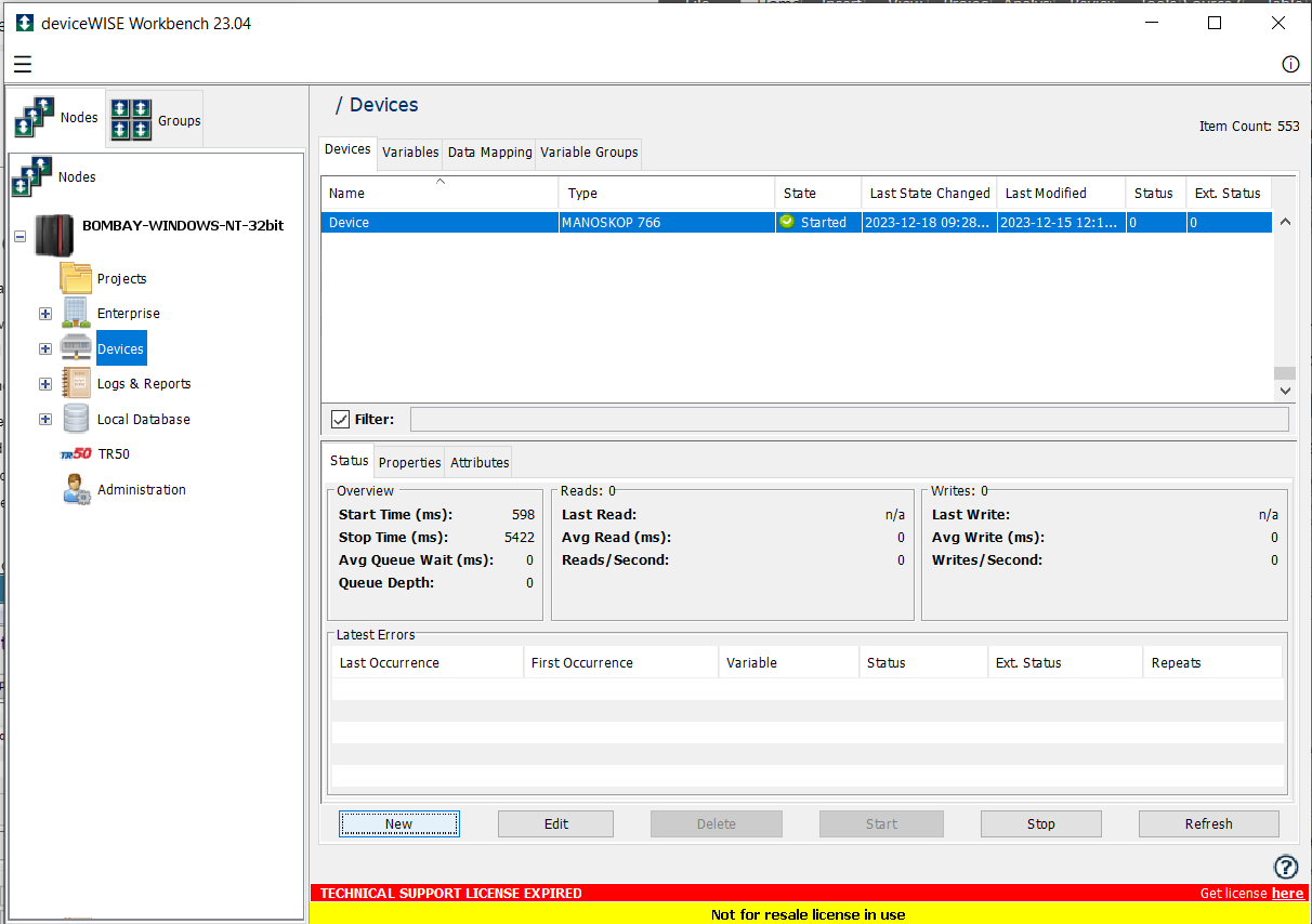 Verifying a Stahlwille device configuration